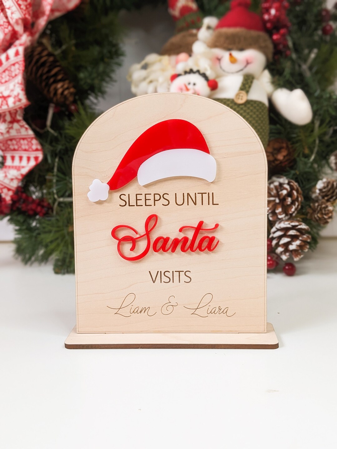 Christmas Countdown Signs Santa Countdown Days Until - Etsy
