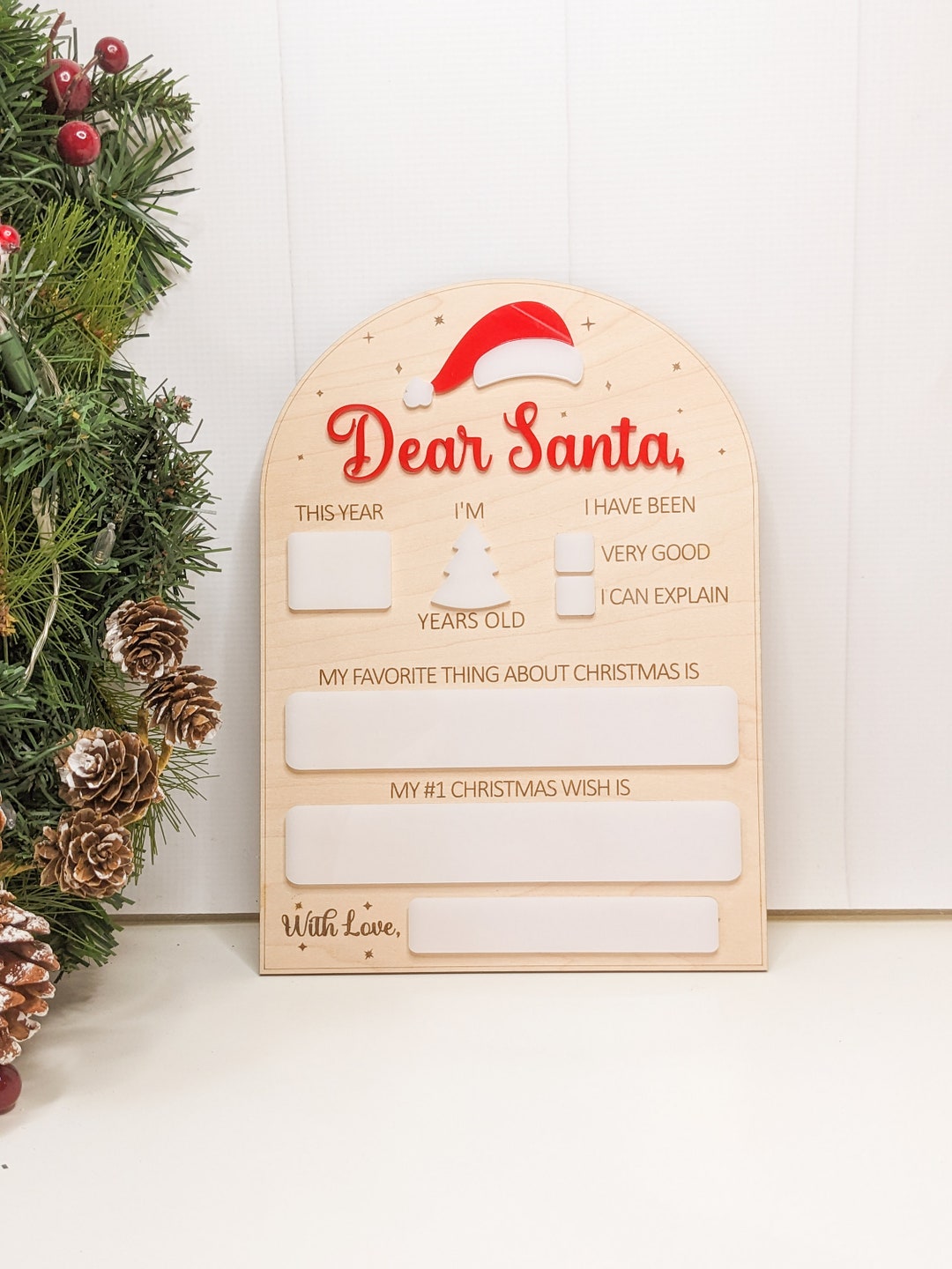 Letter to Santa Sign, Dear Santa Sign, Christmas Countdown Signs ...