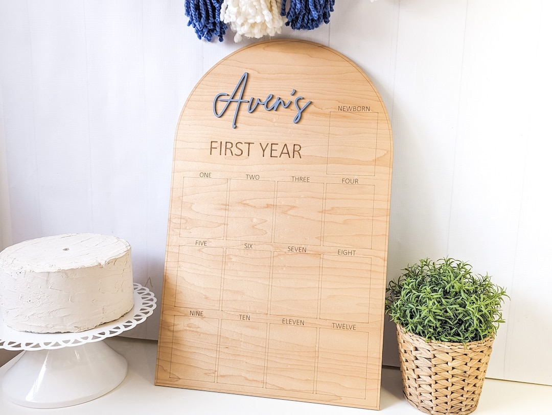 1st Birthday Board, One Year of Photo Board, My First Year Board, First ...