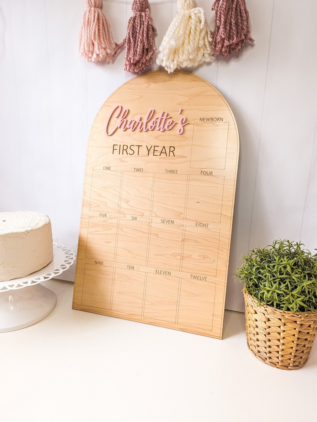 First Birthday Photo Board, My First Year Board, 1st Birthday Board ...