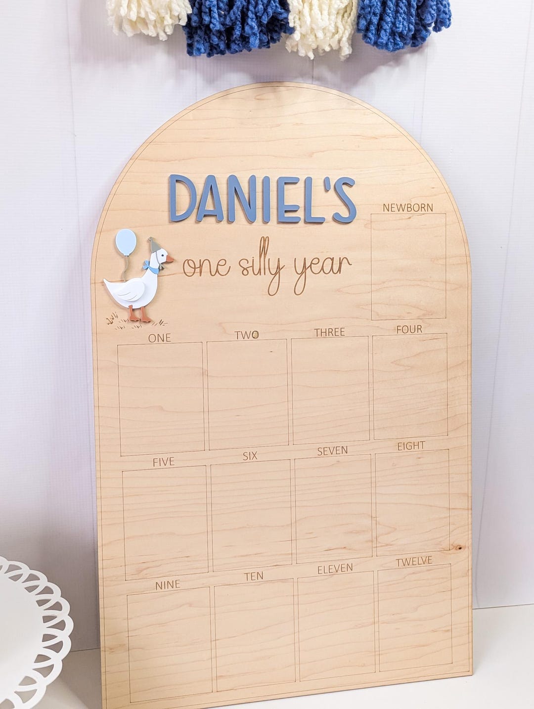 One Silly Goose, First Birthday Photo Board, Silly Goose Birthday ...