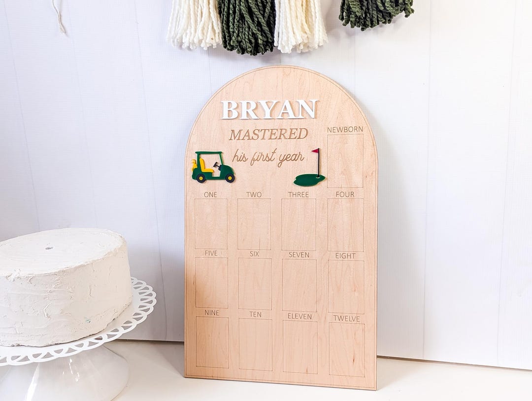 Hole in One, First Birthday Photo Board, Mastered 1 Girl Birthday, Golf ...