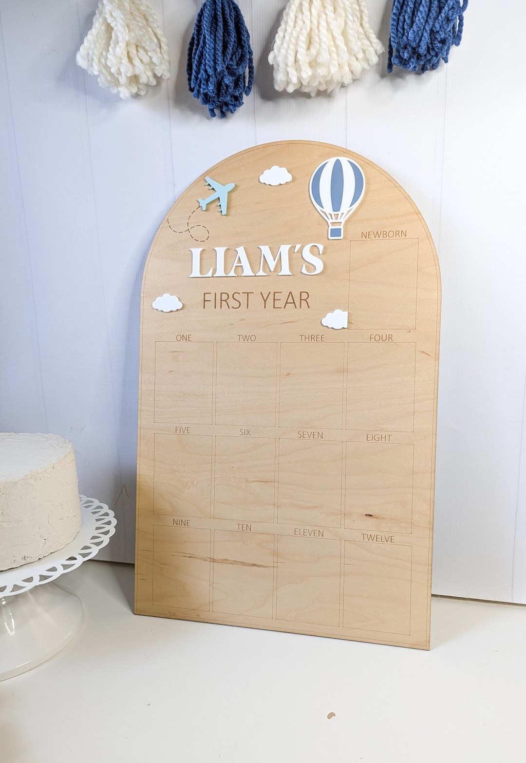 What a Onederful World, Wood Photo Board, Time Flies Birthday Party ...