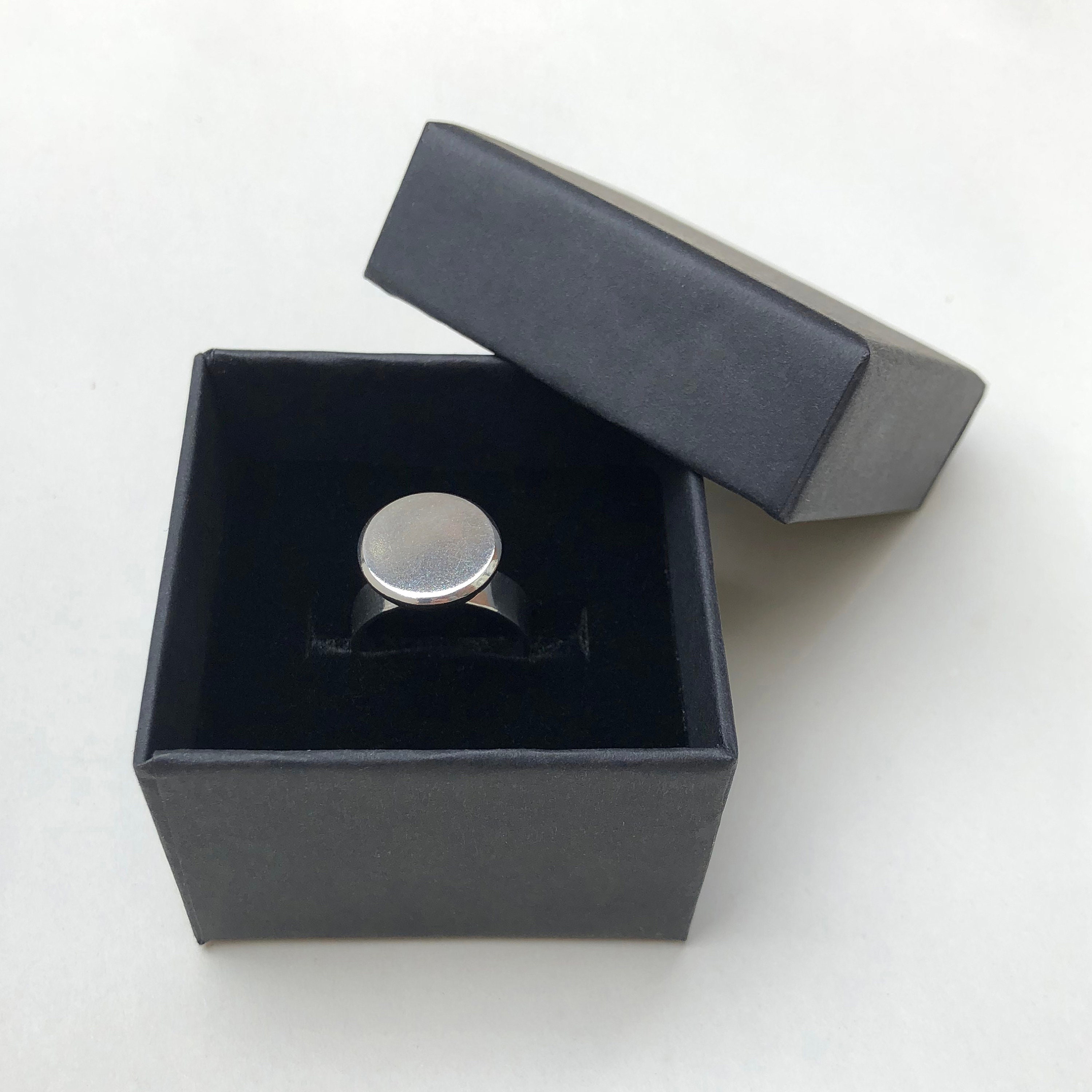 Lunar Signet Ring Half Sphere Ring Sterling Silver Dome Ring One of a ...