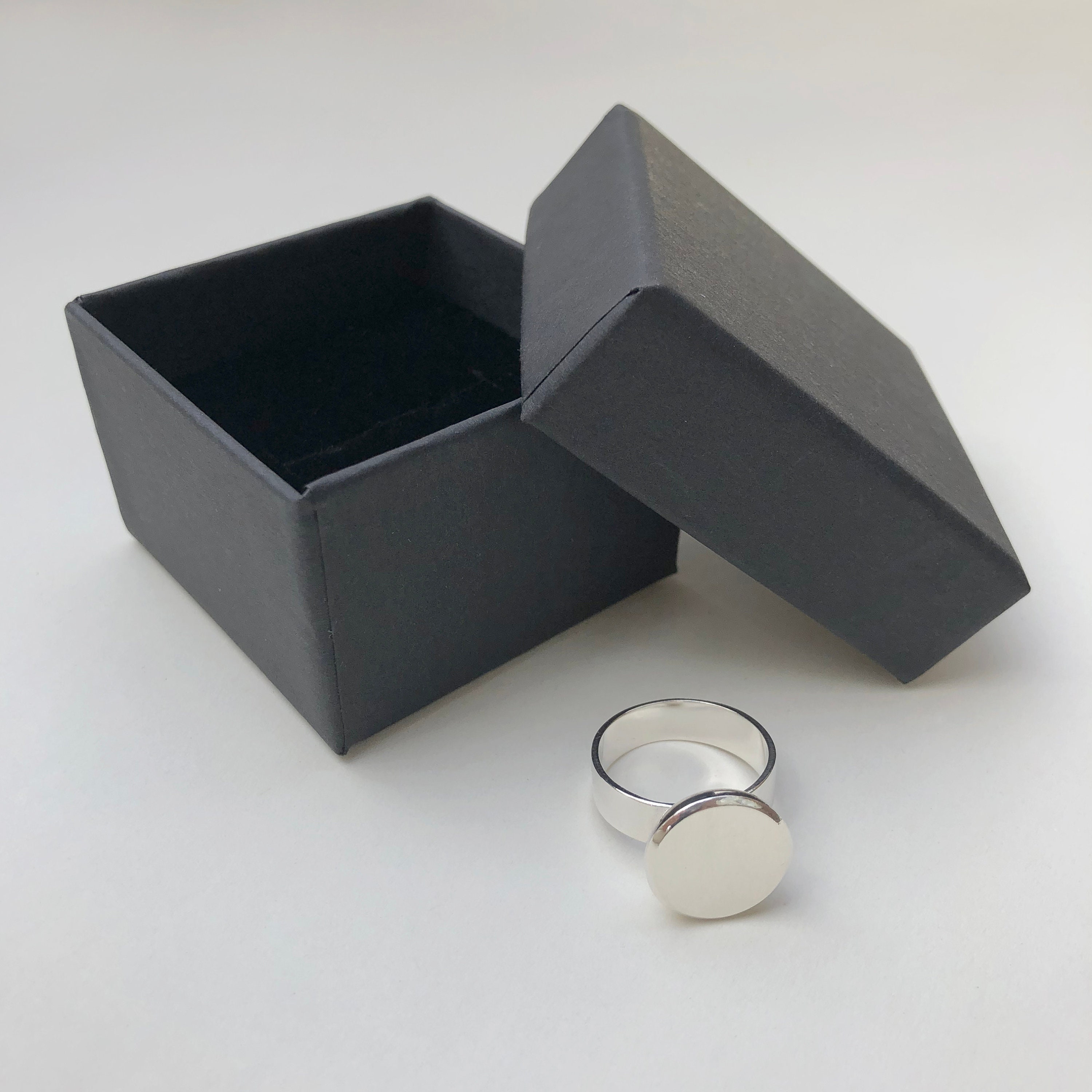 Lunar Signet Ring Half Sphere Ring Sterling Silver Dome Ring One of a ...