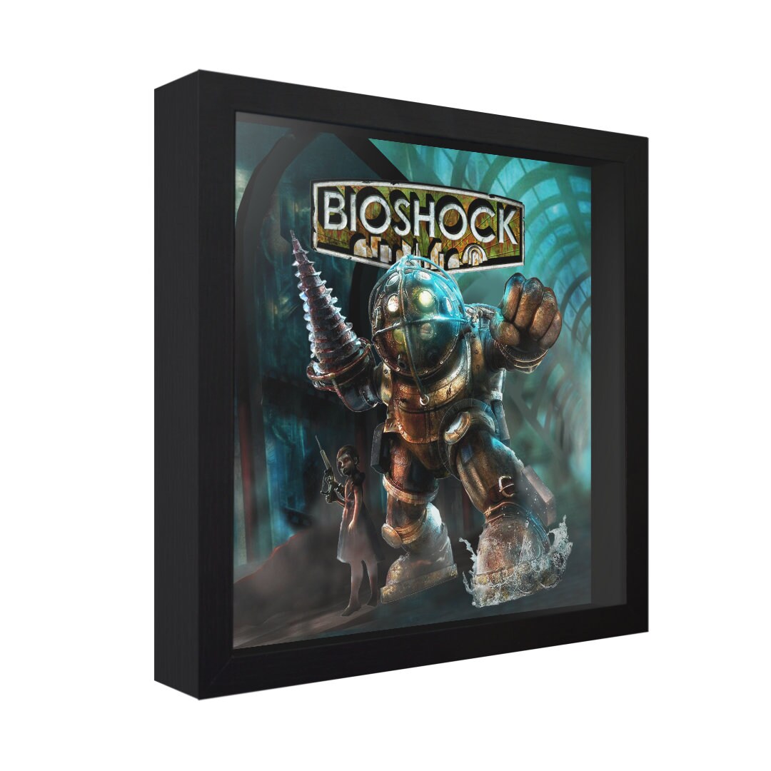 Bioshock (cover Art) - 3D Shadow Box for Gamers | Handmade Wall Art ...