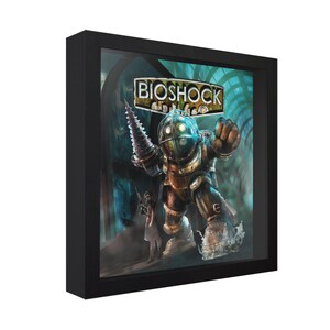 Bioshock (cover Art) - 3D Shadow Box for Gamers | Handmade Wall Art ...