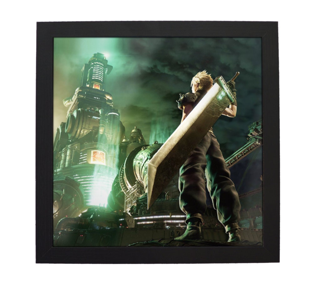 Final Fantasy VII Cloud 3D Shadow Box - Handmade Gamer Wall Art - Etsy