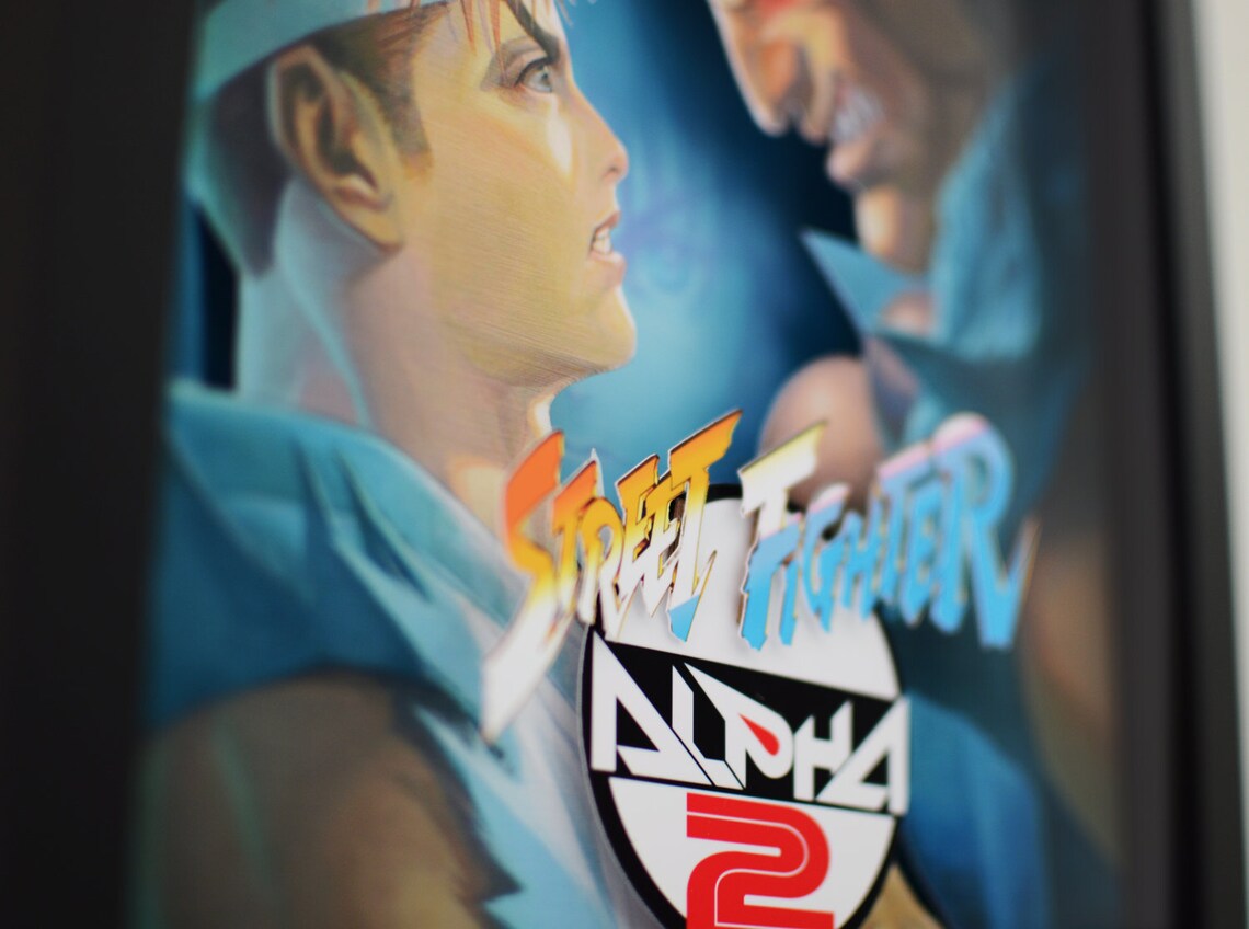 Street Fighter Alpha 2 cover Art 3D Shadow Box 9 X - Etsy