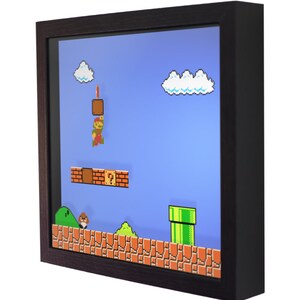 Super Mario Bros. - 3D Shadow Box for Gamers | Handmade Wall Art ...