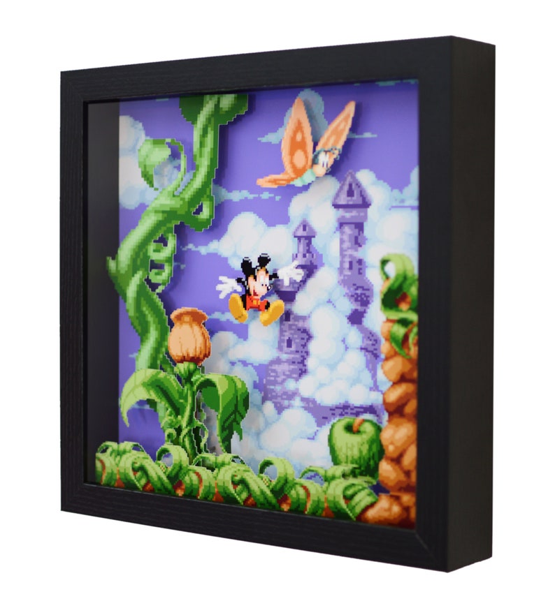 Mickey Mania mickey and the Beanstalk 3D Shadow Box for - Etsy