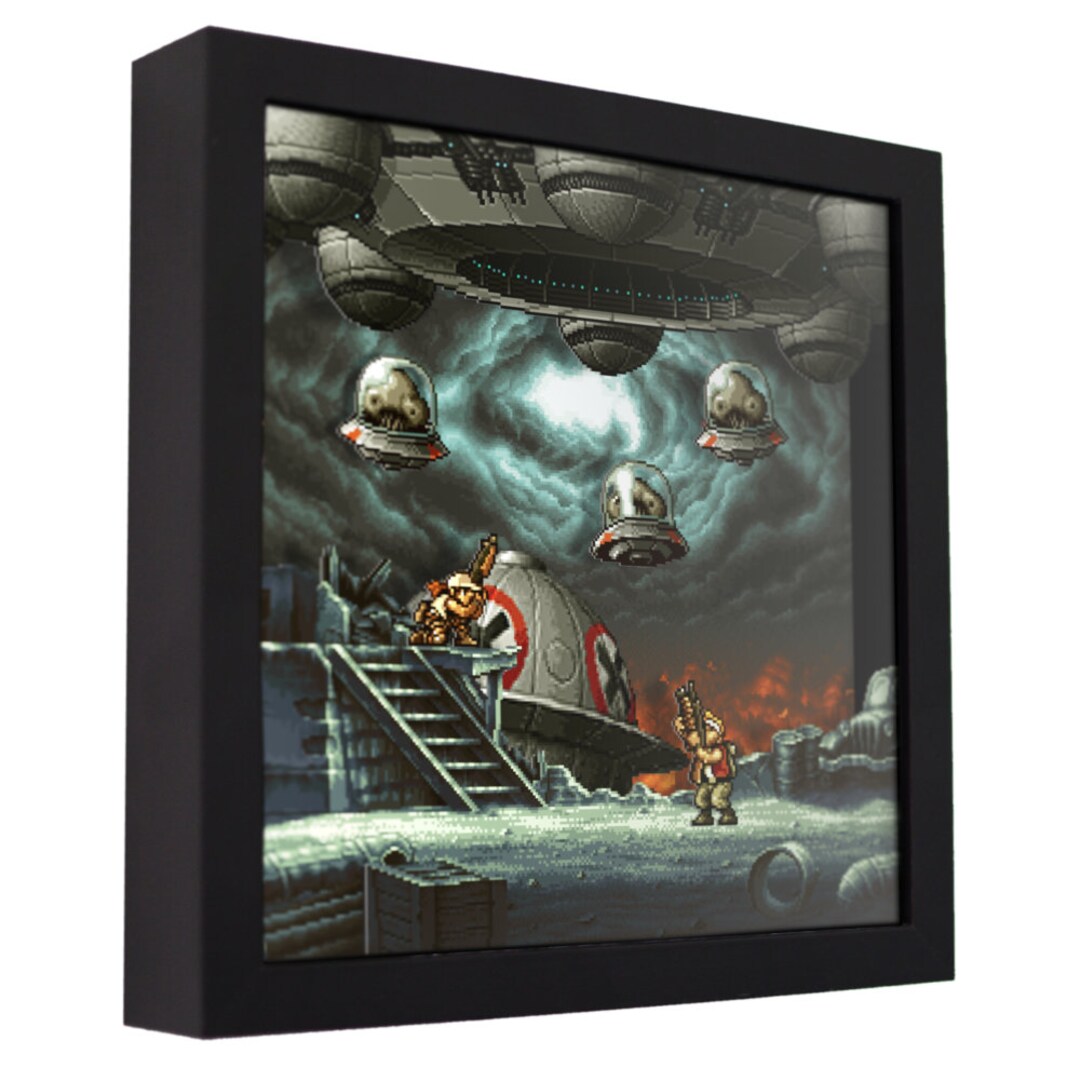 Metal Slug X 3D Shadow Box: Handmade Retro Gaming Wall Art - Etsy
