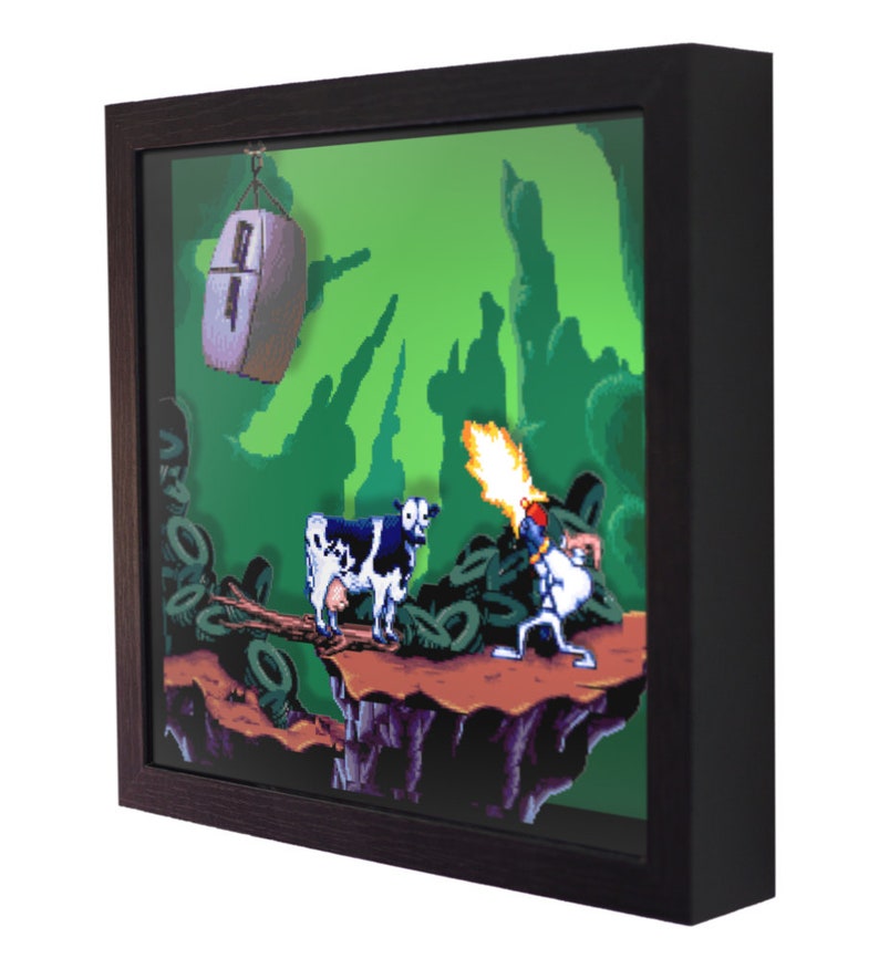 Earthworm Jim 3D Shadow Box: Retro Gaming Wall Art - Etsy