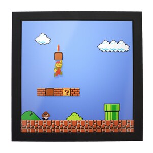 Super Mario Bros. - 3D Shadow Box for Gamers | Handmade Wall Art ...