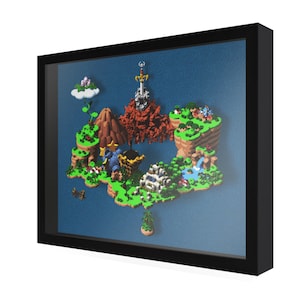 Super Mario RPG (world Map) - 3D Shadow Box for Gamers | Handmade Wall ...