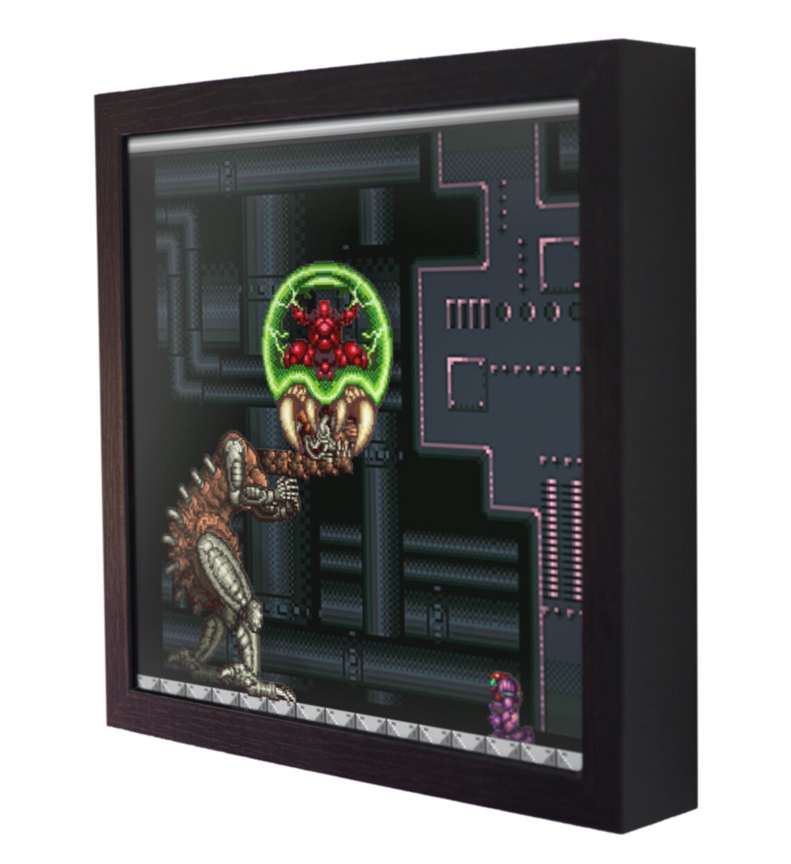 Super Metroid mother Brain Battle 3D Shadow Box 9 X | Etsy