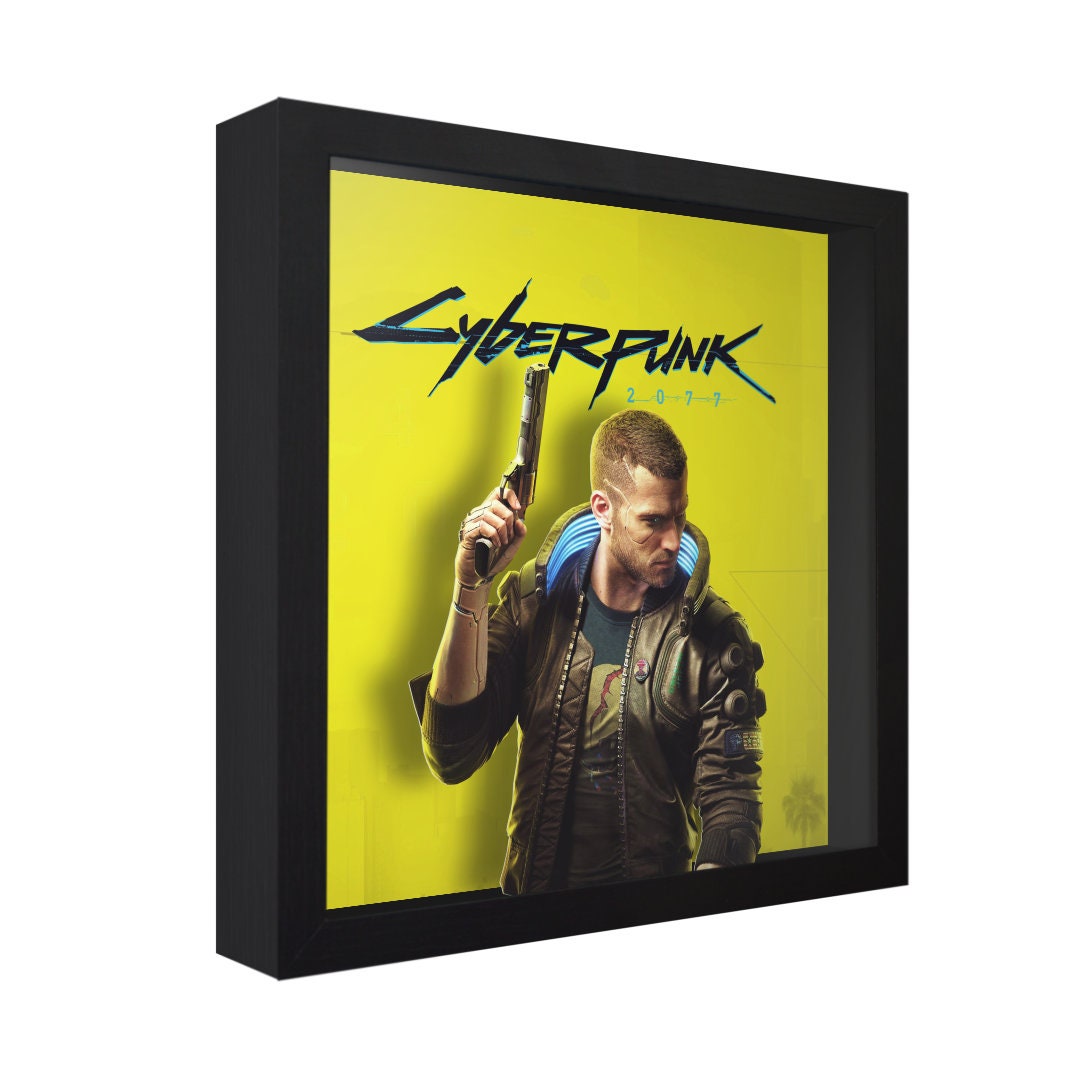Cyberpunk 2077 (male V) - 3D Shadow Box for Gamers | Handmade Wall Art ...