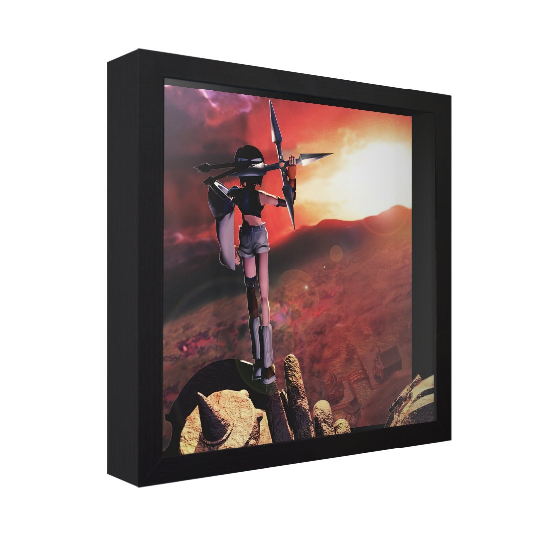 Yuffie Final Fantasy VII 3D Shadow Box: Handmade Gamer Wall Art - Etsy