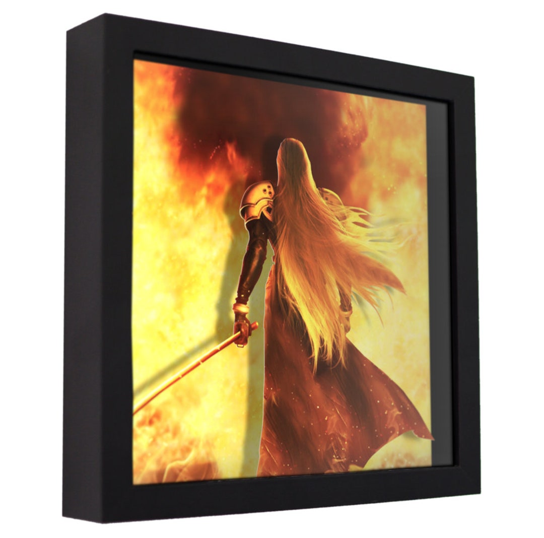 Final Fantasy VII Sephiroth 3D Shadow Box: Handmade Gamer Wall Art - Etsy