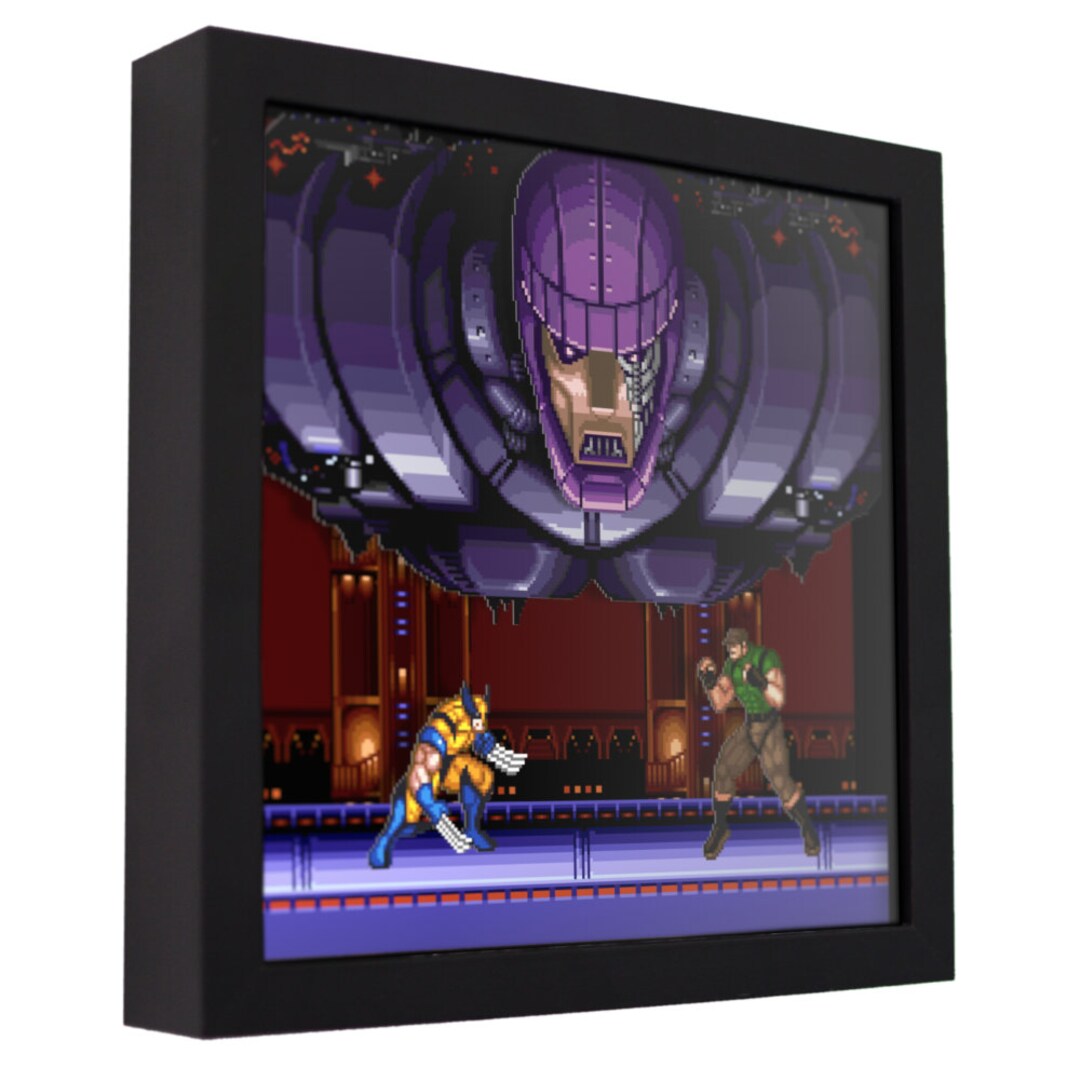 X-men: Mutant Apocalypse - 3D Shadow Box for Gamers | Handmade Wall Art ...