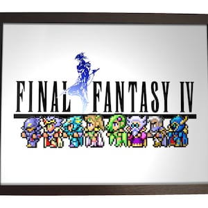Final Fantasy IV (title & Characters) - 3D Shadow Box for Gamers ...