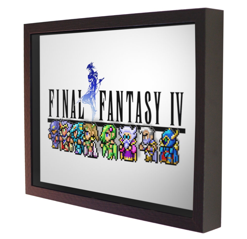 Final Fantasy IV title & Characters 3D Shadow Box | Etsy