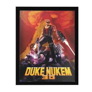 Duke Nukem (cover Art) - 3D Shadow Box for Gamers | Handmade Wall Art ...
