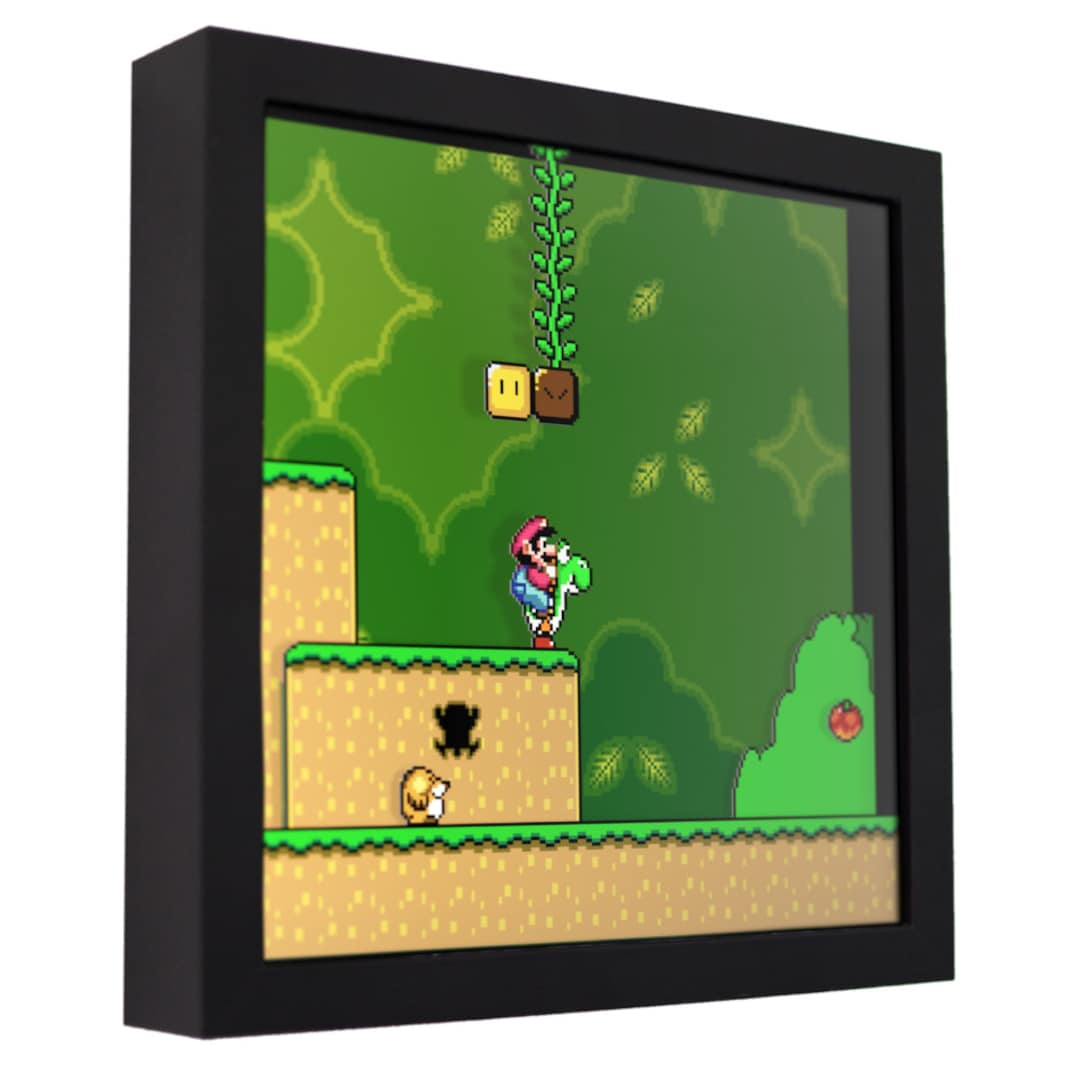 Super Mario World Monty Mole 3D Shadow Box: Retro Gaming Wall Art - Etsy