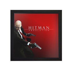 Hitman Absolution cover Art 3D Shadow Box for Gamers Handmade Wall Art ...