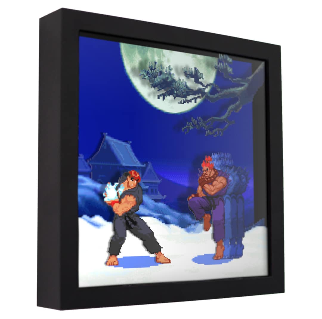 Street Fighter Alpha 2 (evil Ryu Vs. Shin Akuma) - 3D Shadow Box for ...