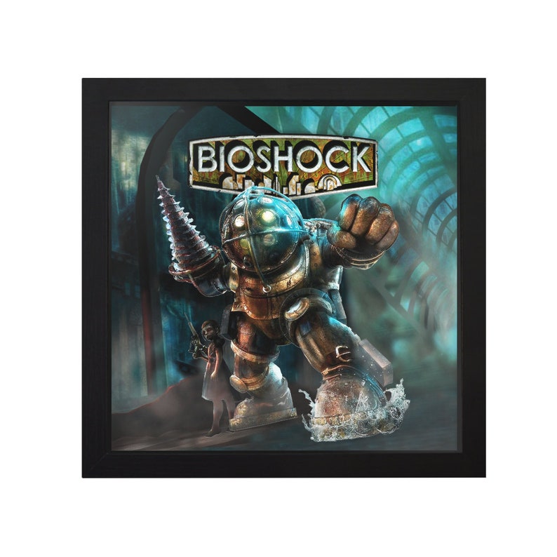 Bioshock cover Art 3D Shadow Box for Gamers Handmade - Etsy