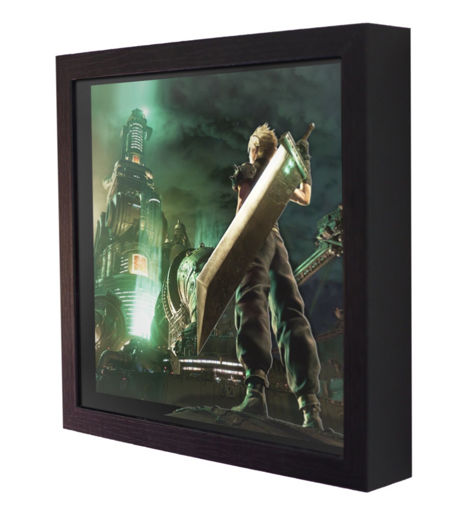 Final Fantasy VII Cloud 3D Shadow Box - Handmade Gamer Wall Art - Etsy