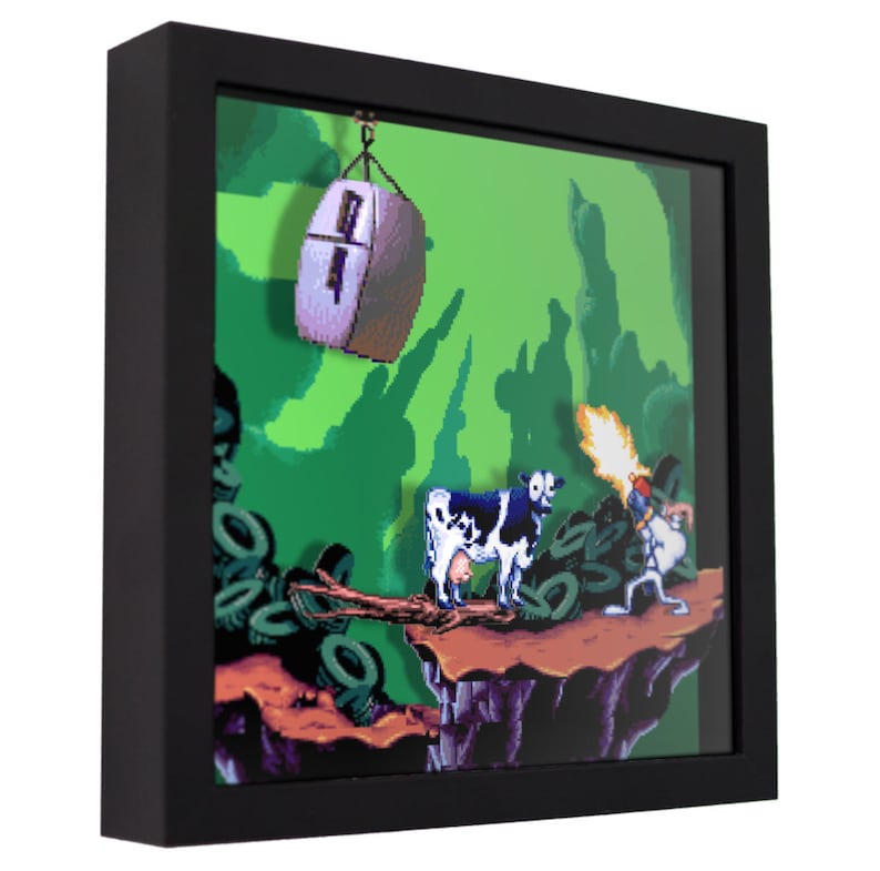 Earthworm Jim 3D Shadow Box: Retro Gaming Wall Art - Etsy