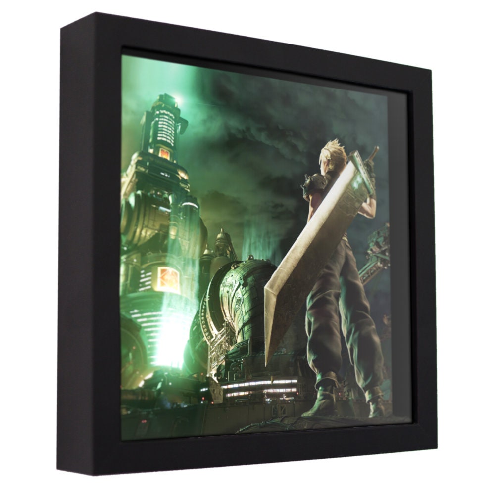 Final Fantasy VII Cloud 3D Shadow Box - Handmade Gamer Wall Art - Etsy