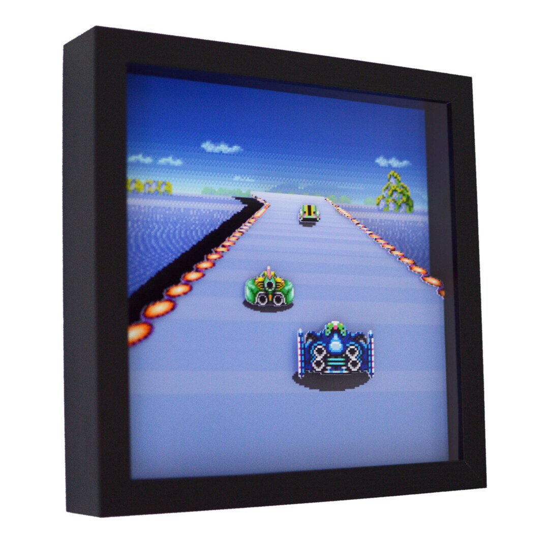 F-zero (big Blue) - 3D Shadow Box for Gamers | Handmade Wall Art ...