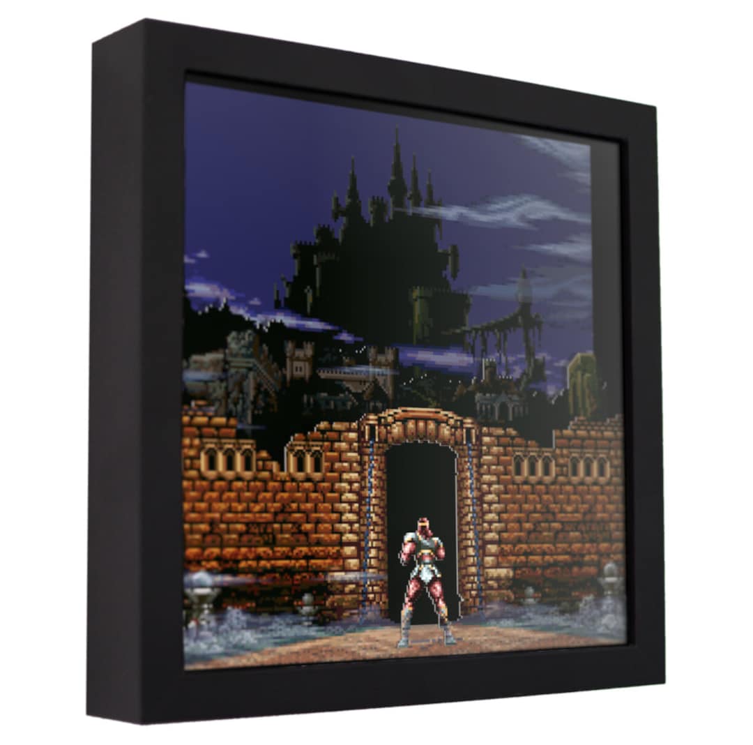 Super Castlevania 4 - 3D Shadow Box for Gamers | Handmade Wall Art ...