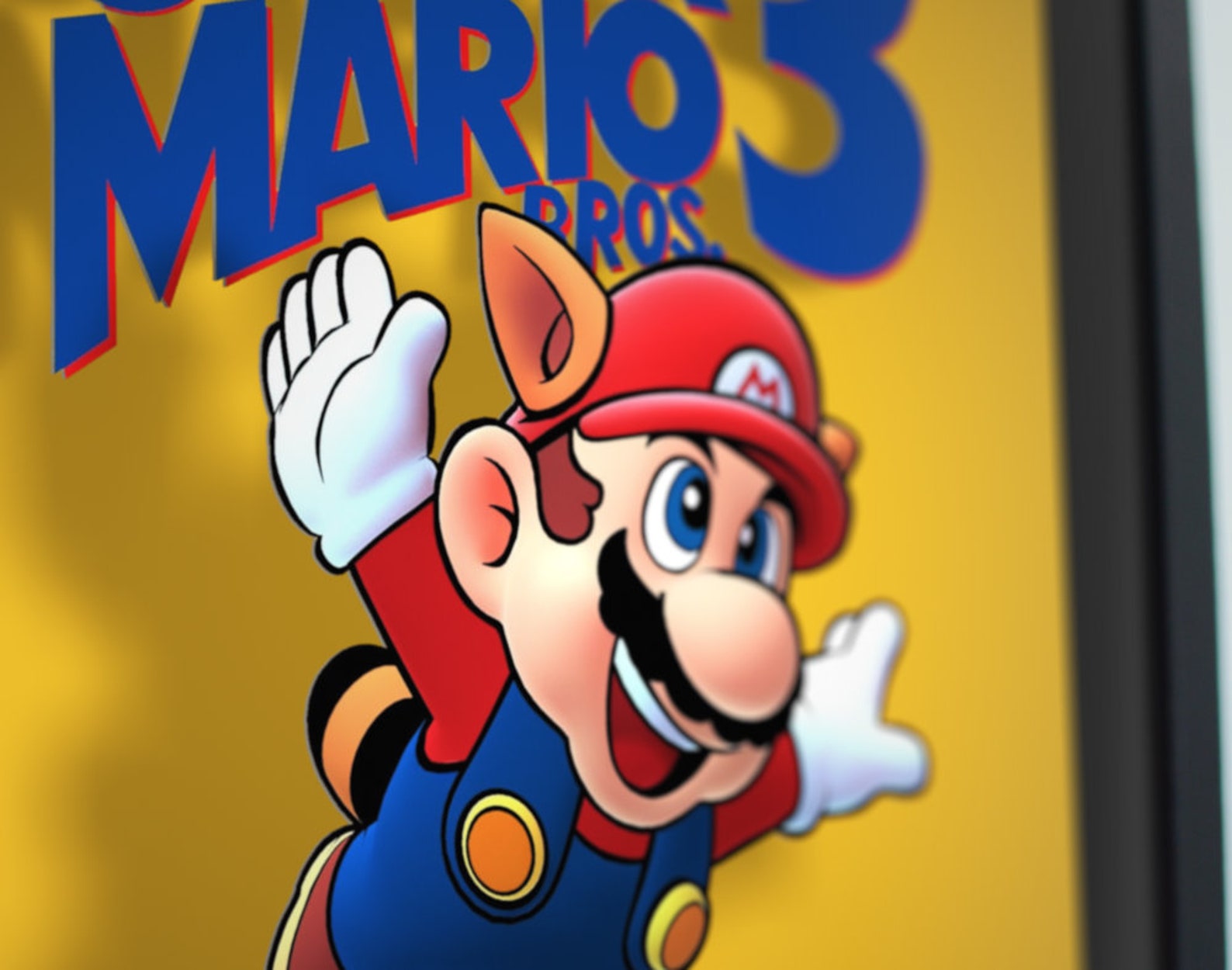Super Mario Bros. 3 cover Art 3D Shadow Box for Gamers - Etsy