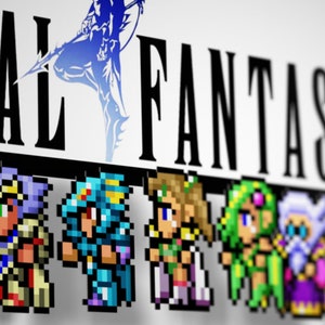 Final Fantasy IV (title & Characters) - 3D Shadow Box for Gamers ...