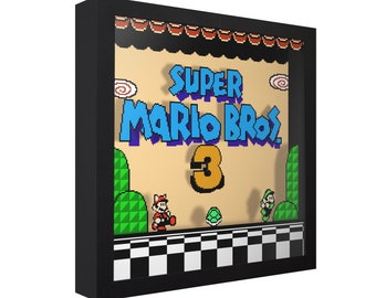 Super Mario Bros Shadow Box - Etsy