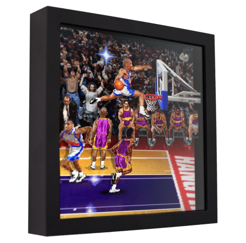 NBA Jam 3D Shadow Box for Gamers Handmade Wall Art - Etsy