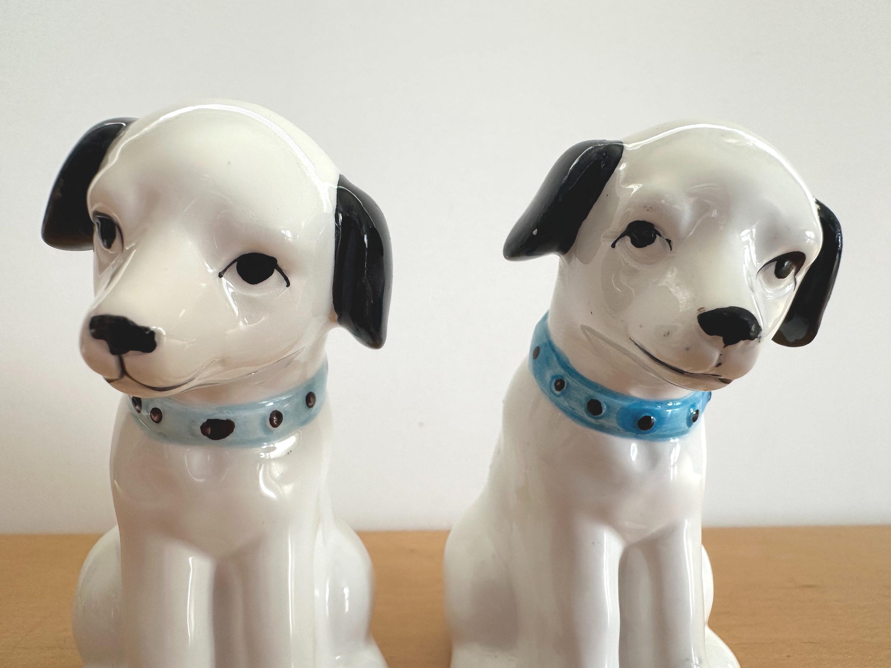 RCA Nipper Vintage Salt and Pepper Shakers Rare Blue Collar Dog - Etsy