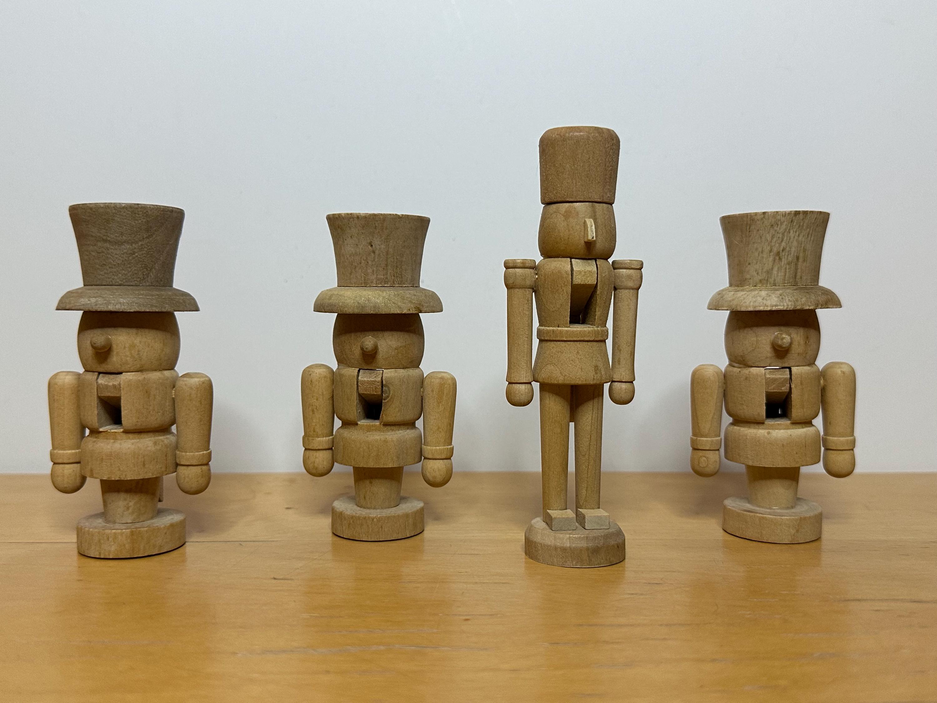Zim's Unpainted Wooden Mini Nutcrackers Lot - Etsy