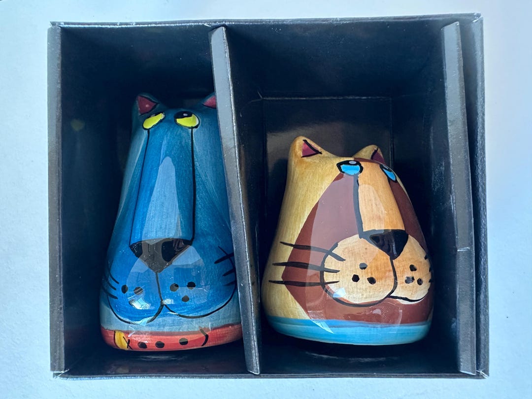 Catzilla Candace Reiter Vintage NOS Anthropomorphic Salt and Pepper ...