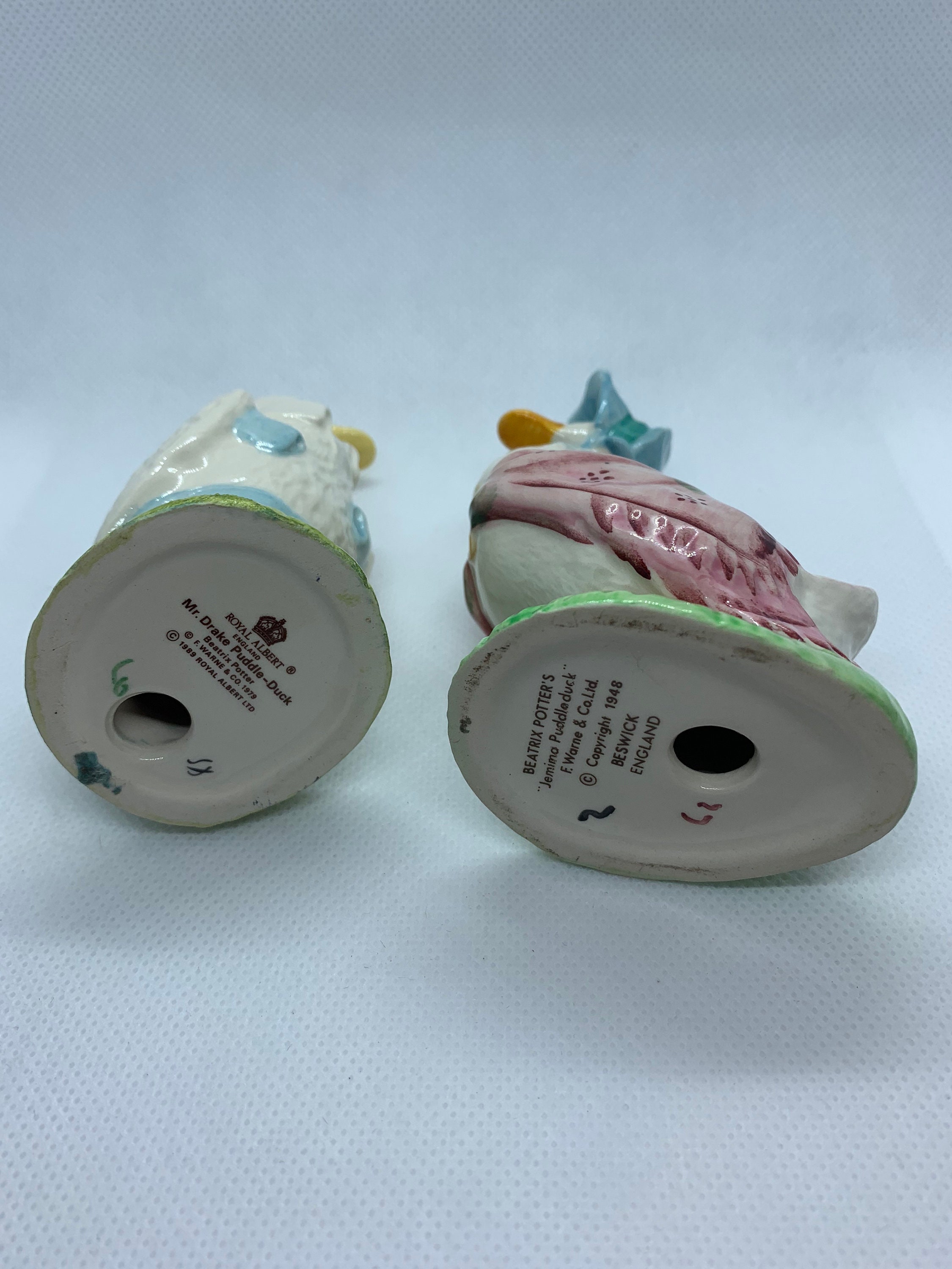 Mrs. Jemima and Mr. Drake Puddle-duck Beatrix Potter Figurines - Etsy