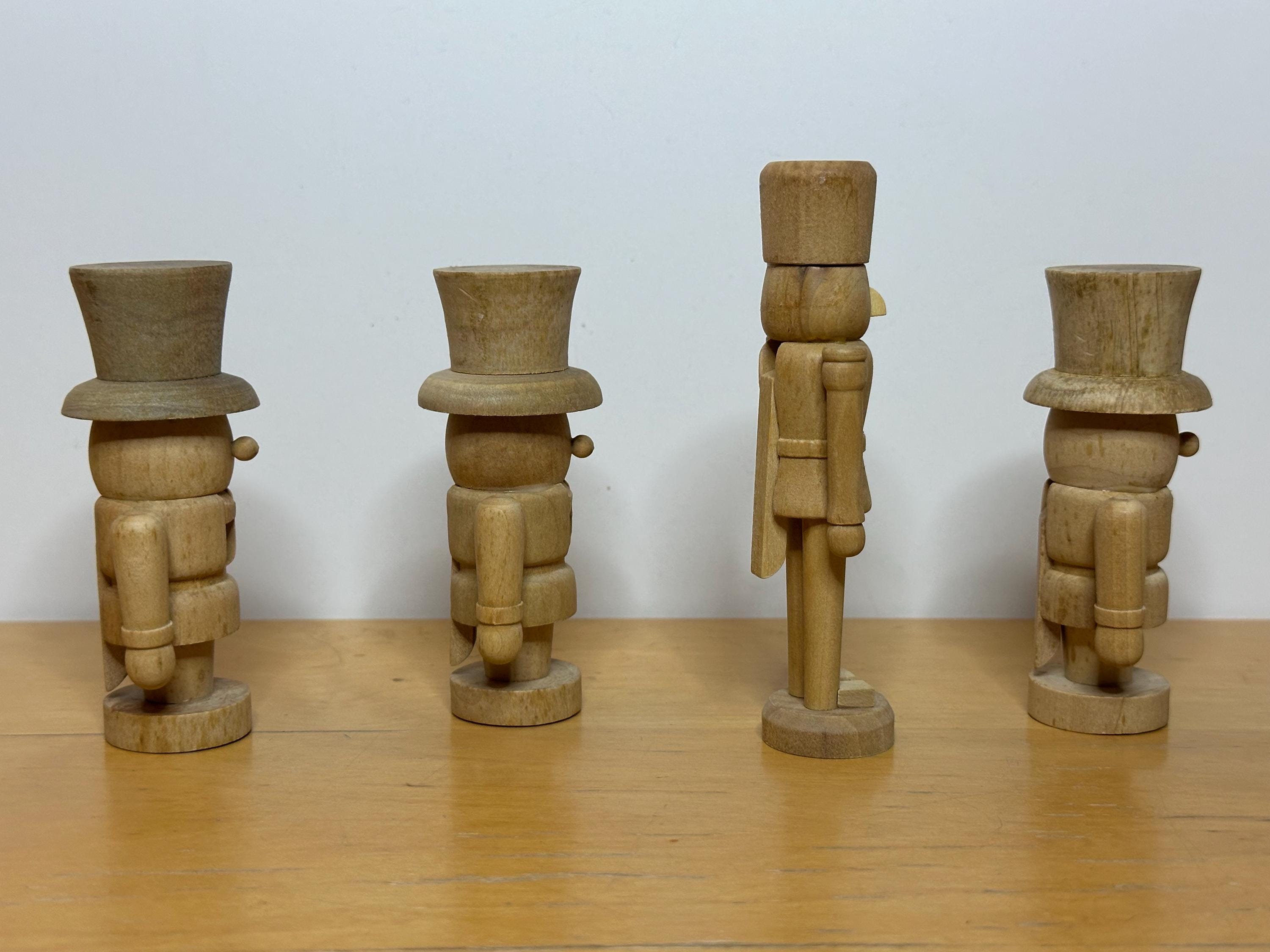 Zim's Unpainted Wooden Mini Nutcrackers Lot - Etsy