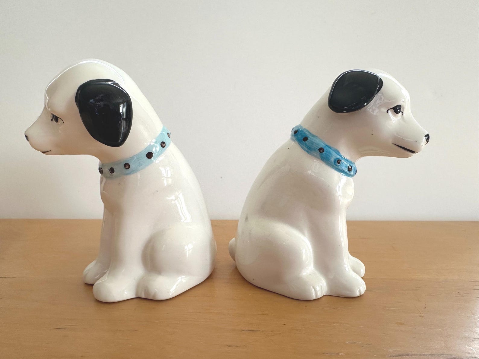 RCA Nipper Vintage Salt and Pepper Shakers Rare Blue Collar Dog - Etsy