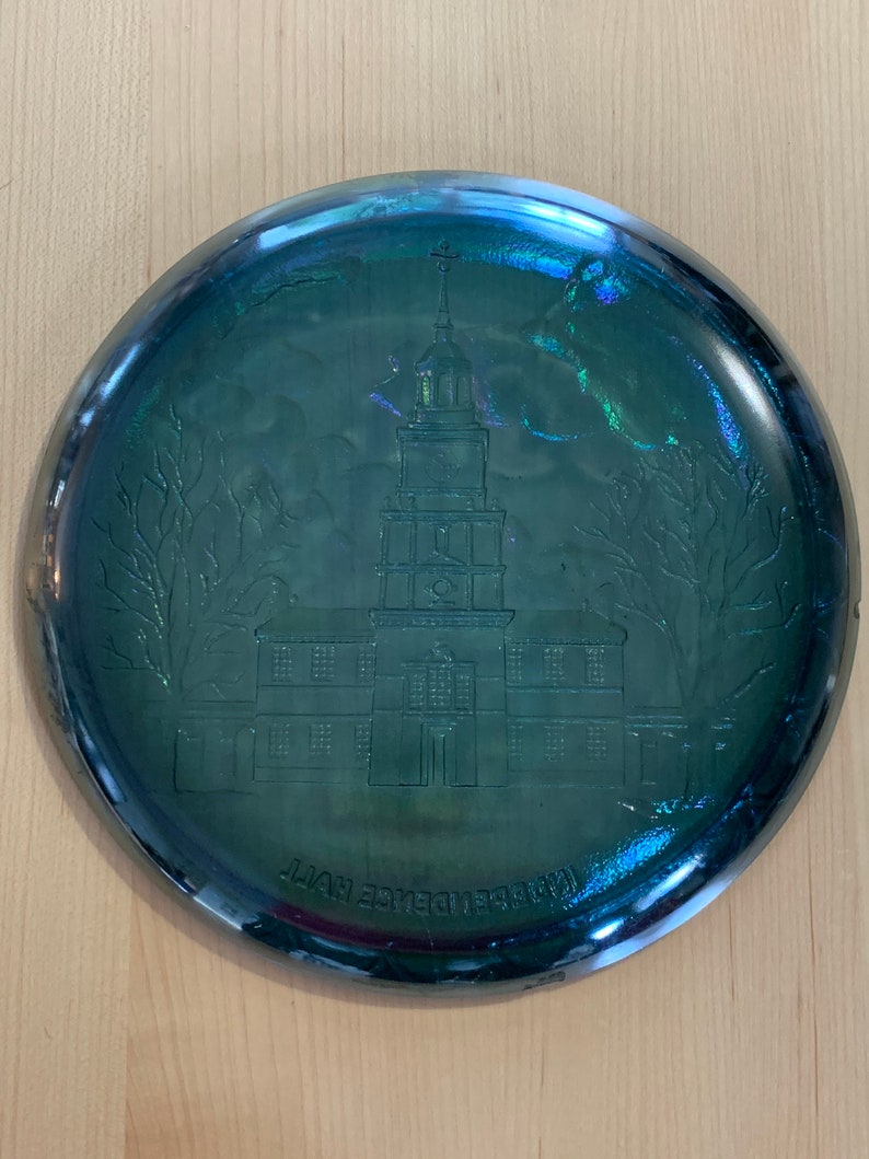 Indiana Glass Independence Hall Carnival Glass Mid Century Plate - Etsy