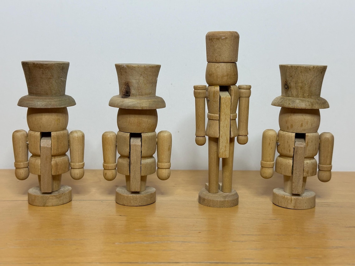 Zim's Unpainted Wooden Mini Nutcrackers Lot - Etsy