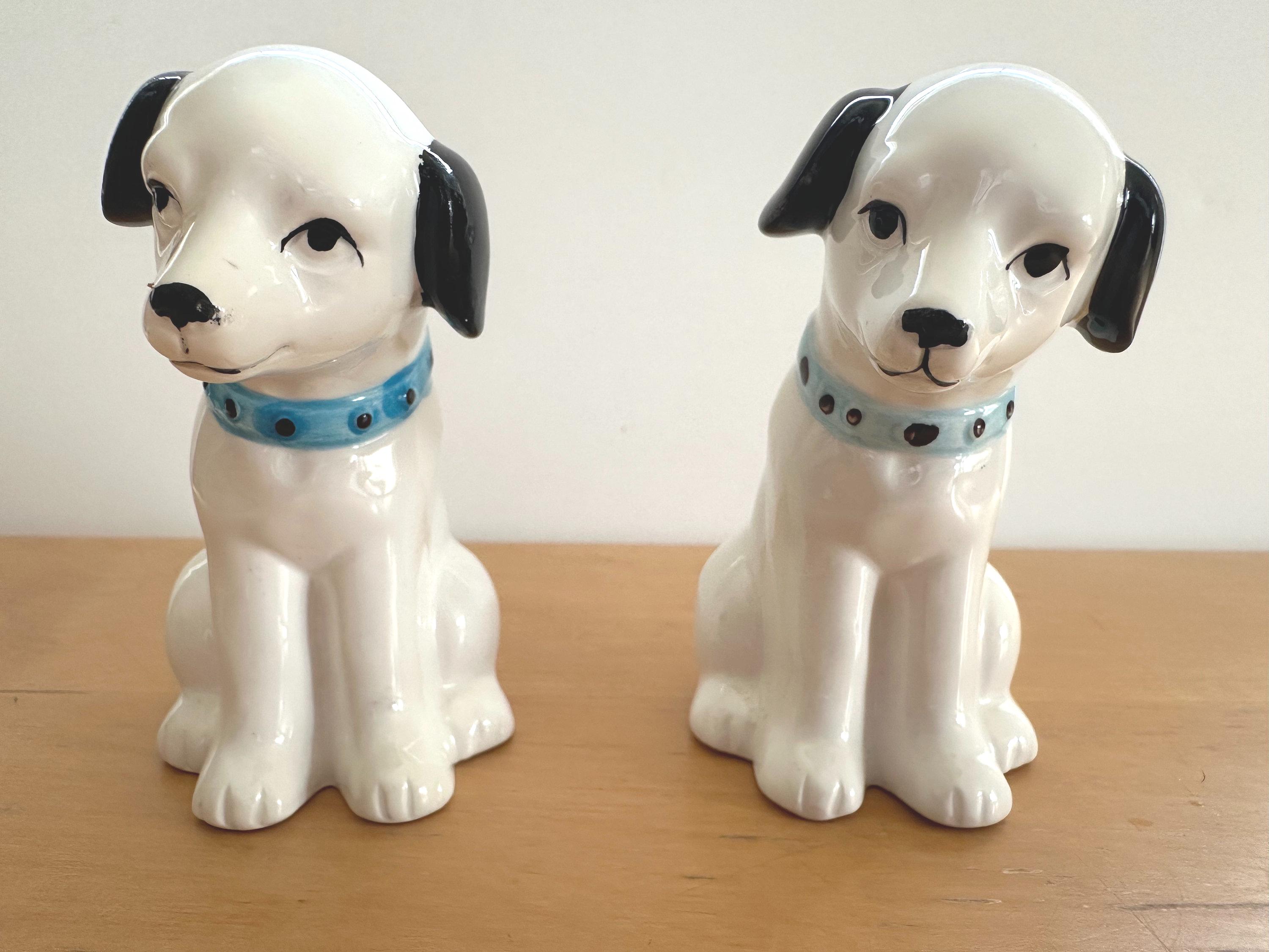 RCA Nipper Vintage Salt and Pepper Shakers Rare Blue Collar Dog - Etsy