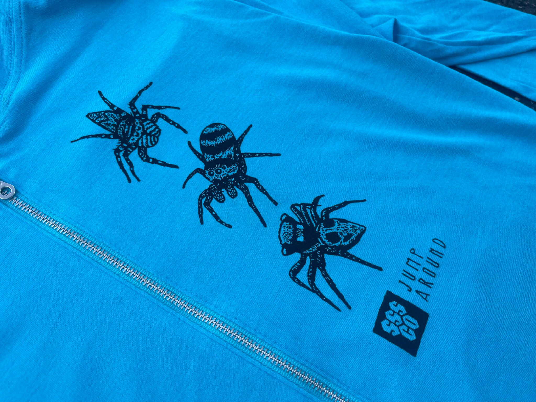 JUMP AROUND Jumping Spider Unisex Triblend Zip Hoodie Hooded - Etsy